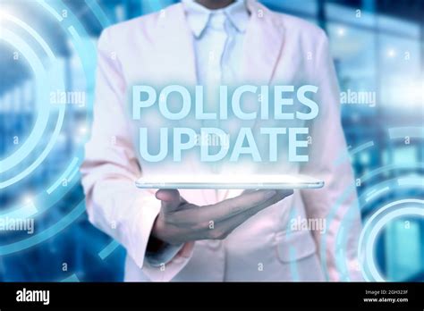 writing displaying text policies update internet concept act of adding