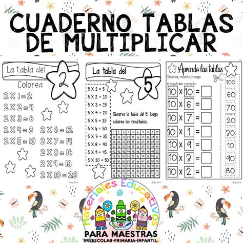 Cuaderno Aprender Tablas De Multiplicar Recopilado Por Materiales