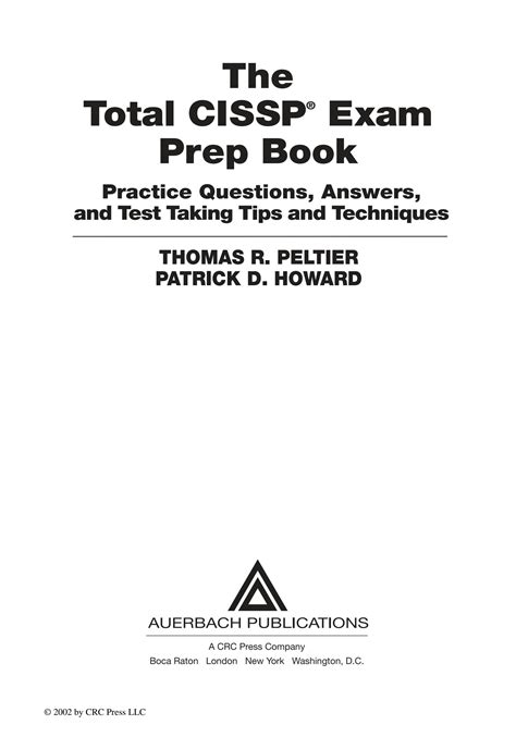 Solution Cissp Exam Prep Book Practice Questions Answers And Test Taking Tips And Techniques