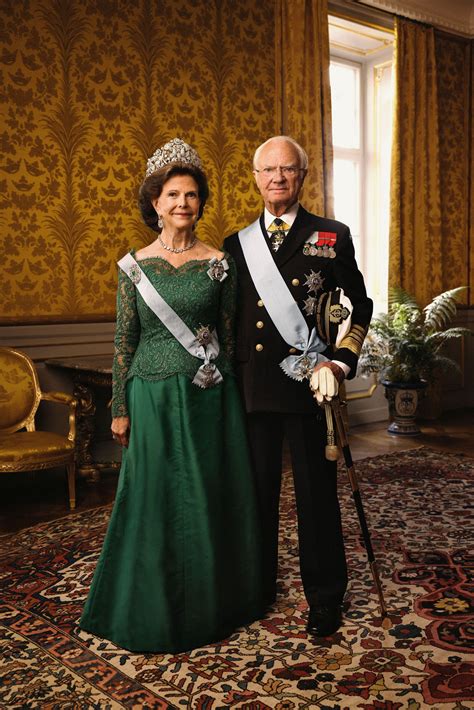 Official Portraits Of King Carl Xvi Gustaf And Queen Silvia Of Sweden
