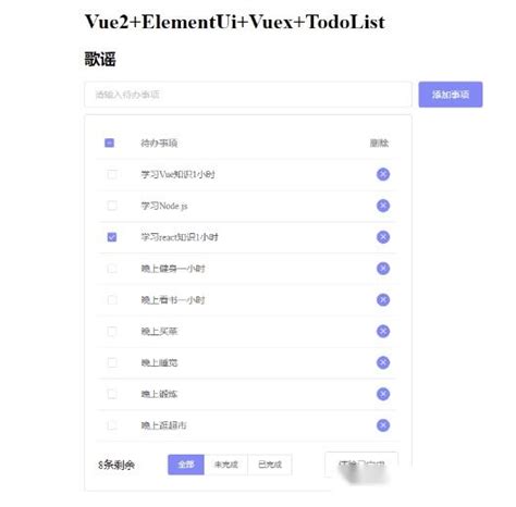 Vuex vue2 ElementUi实现TodoList 知乎