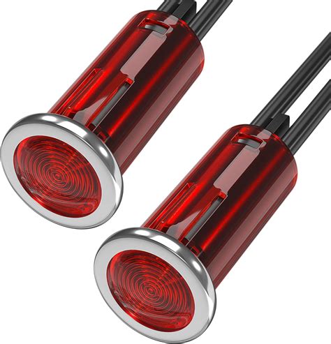 Daiertek Indicator Light 12v Red Snap In 1 2 Panel Mount Led Indicator Light 12