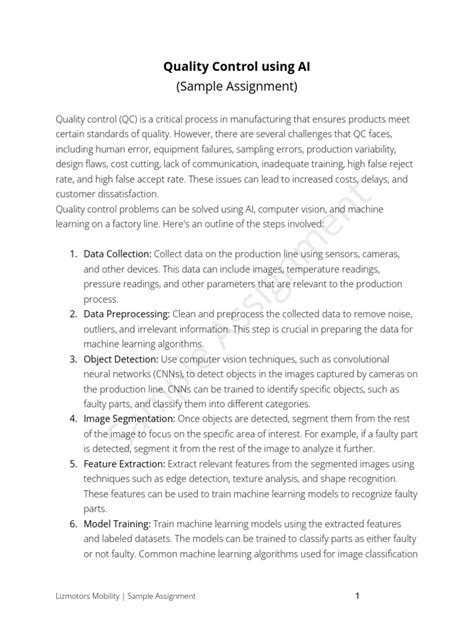 Sample Assignment Pdf Machine Learning Computer Vision