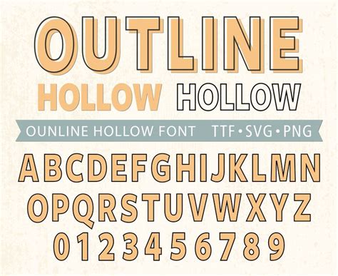 Outline Font Outline Letters Hollow Font Bold Outline Font Block Outline Font Hollow Letters