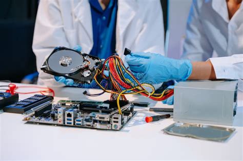 Showcasing Expert Computer Hardware Assembly And Hard Drive Installation With Precision Stock