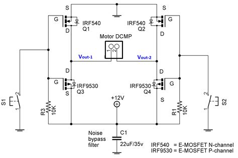 H Bridge Mosfet Motor Dc Driver Schematic