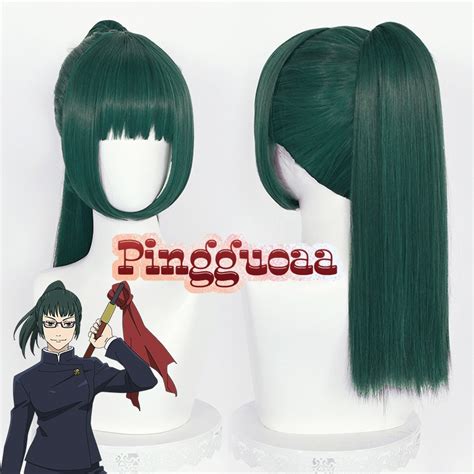 Anime Jujutsu Kaisen Maki Zenin Cosplay Wig 60cm Long Wigs With