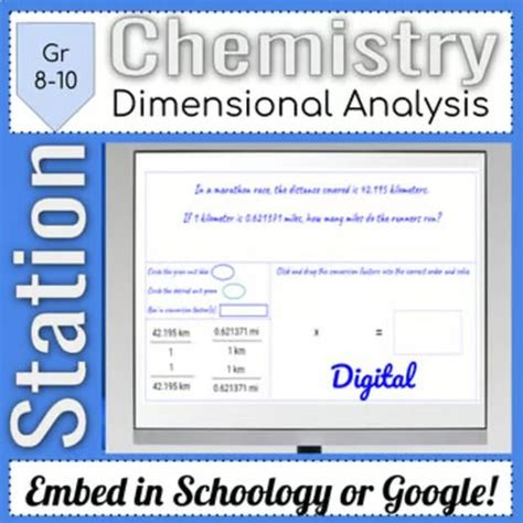 Introduction To Dimensional Analysis Activity Si Units Digital Conversions Dimensional