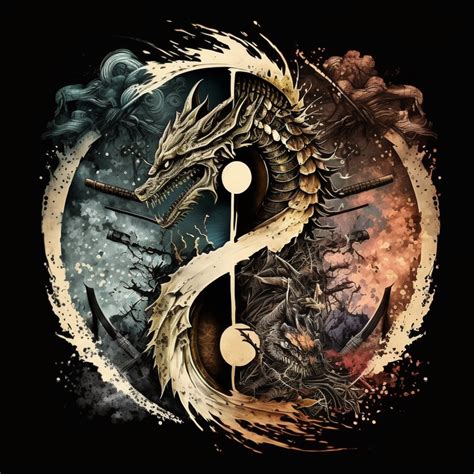 Dragon Yin And Yang Yin Yang Art Yin Yang Tattoos Ying Yang Art
