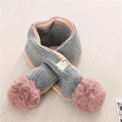 Модный милый осенне зимний лоскутный шарф для мальчиков и девочек теплые трикотажные шарфы