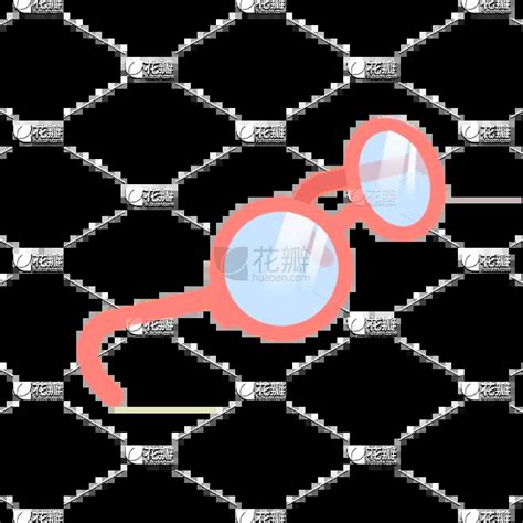 扁平风 手绘眼镜素材 花瓣网