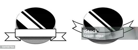 기호 세트 리본흰색 배경에 아이스 하키 스포츠 블랙 고무 퍽 하키 대회 격리된 벡터 Championship에 대한 스톡 벡터 아트 및 기타 이미지 Championship