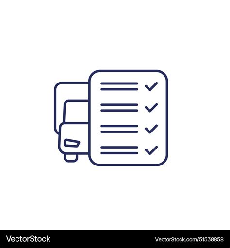 Car Maintenance Line Icon With A Truck Royalty Free Vector