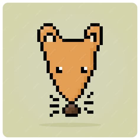Premium Vector Rat Head In 8 Bit Pixel Art For Game Assets In Vector