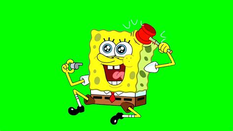 Spongebob Playing With His Toys Green Screen Version Youtube