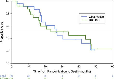Kaplanmeier Estimate Of The Overall Survival For Participants Assigned