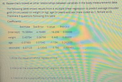 Solved Ing This Table 4 Researchers Looked At Other Chegg Com