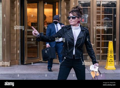 New York New York Usa 14th Feb 2022 Sarah Palin Former Governor