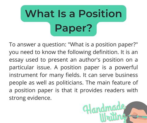Meaning Of Position Paper What Does Position Paper Mean Definition