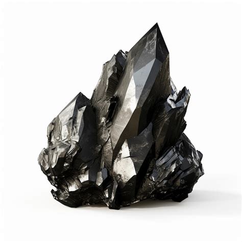 Premium Ai Image Shungite Stone Gem Isolated On White Background