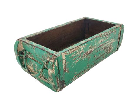 Vintage Brick Moldwooden Planter Green Vintage Addiction