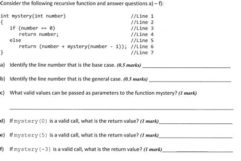 Solved Consider The Following Recursive Function And Answer Chegg Com