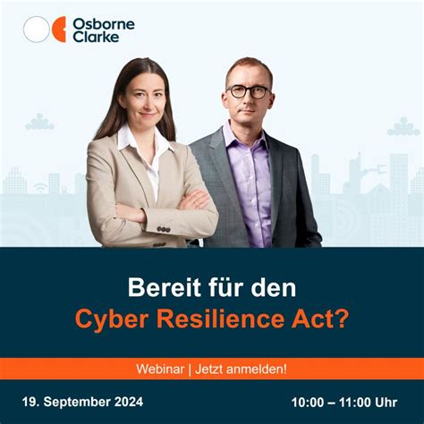 Ulrich Bäumer On Linkedin This Webinar On The Cyber Resilience Act