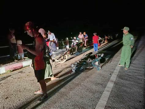 မော်လမြိုင်ကျွန်းမြို့တွင် ပြည်သူ့စစ်နှင့်ရာအိမ်မှူးတို့ ကင်းလှည့်စဥ် ဆိုင်ကယ်မှောက်၍ ပွဲချင်းပ