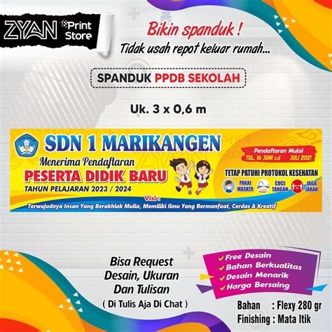 Jual Spanduk Banner Ppdb Sekolah Shopee Indonesia