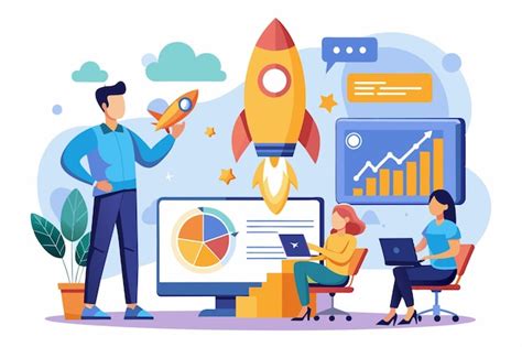 A Data Analyst Presents Rocket Launch Ideas While Colleagues Engage With Graphs And Charts In A