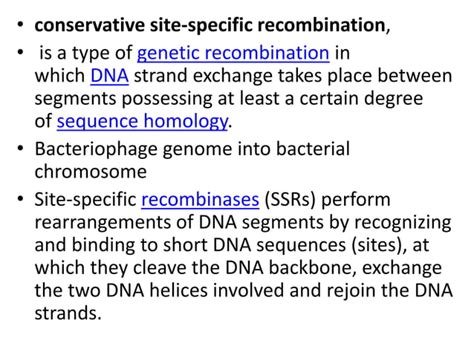 Site Specific Recombination Pptx