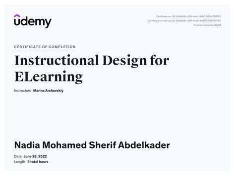 Dr Nadia Abdelkader On Linkedin Udemy Course Completion Certificate