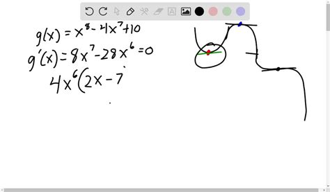 solved use the second derivative test to find the x coordinates of all