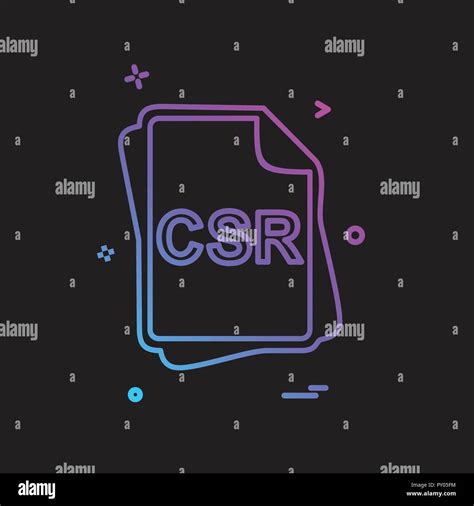 CSR File Type Icon Design Vector Stock Vector Image Art Alamy