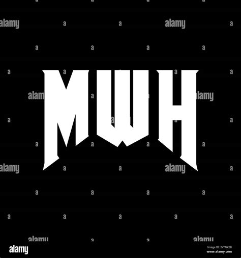 Mwh Letter Logo Design For Technology Company Mwh Logo Design Black