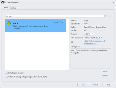 Rhino The Hops Component