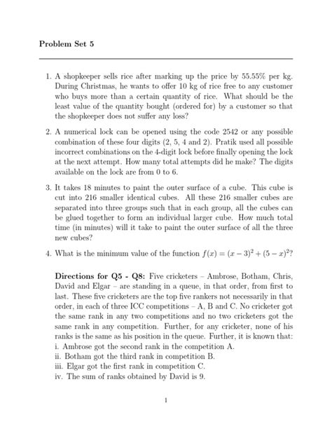 Problem Set 5 Pdf