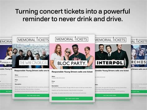 Responsible Young Drivers Memorial Tickets Best Digital Campaign