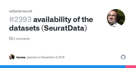 Availability Of The Datasets Seuratdata · Issue 2393 · Satijalab