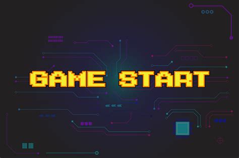 게임 시작 픽셀 아트 8 비트 게임 레트로 게임 게임 자산의 경우 복고풍 미래파 공상 과학 배경 빛나는 네온 그리드 그리고 빈티지 아케이드 컴퓨터 게임의 스타 0명에 대한