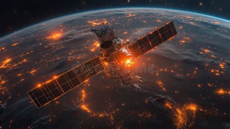 Satellite Orbiting Earth Capturing Telemetry Data And Observing Cosmic Radiation And