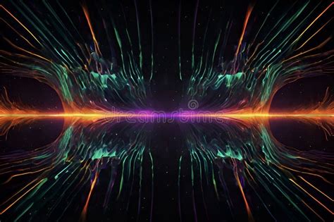 Surreal Neon Soundwave With Abstract Fluid Energy Motion Stock Illustration Illustration Of