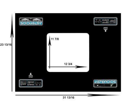 Atari Asteroids Cocktail Bezel Underlay Arcadeoverlays
