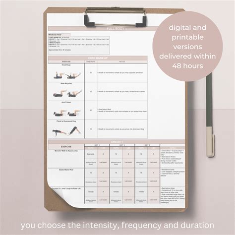 Custom Workout Program Personal Training Workout Routine For Women At Home Or Gym Workout