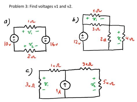 Solved Problem 3 Find Voltages V1 And V2 Chegg Com