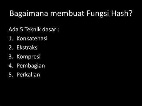 ppt struktur data fungsi hash powerpoint presentation free download
