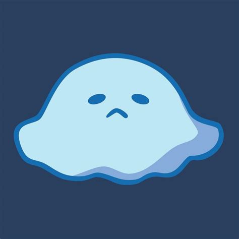Cute Cartoon Ghost Boo Simple Vector Art Ghost Blob Character 32352633 Vector Art At Vecteezy