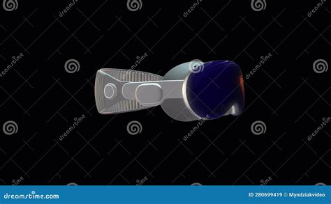 D Rendered Representation Of An Ar Headset Compatible On Black Background Vr Headset Animation