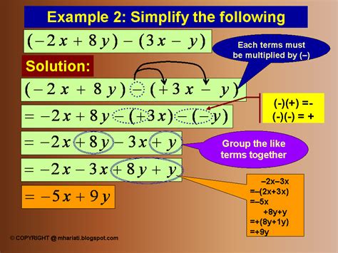 Tip Belajar Matematik Tips For Learning Mathematics Addition And Subtraction Of Algebraic