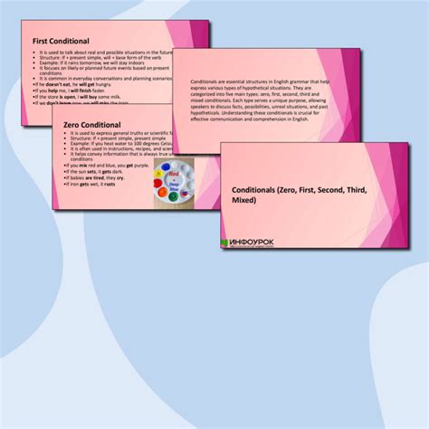 Презентация Conditionals Zero First Second Third